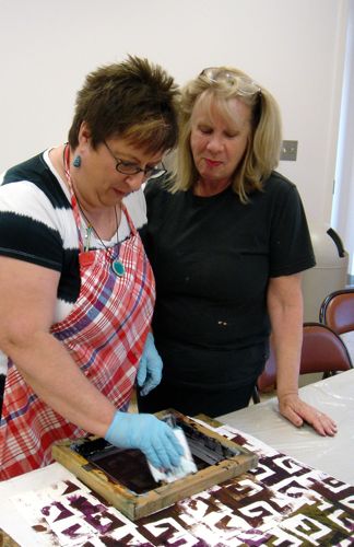 Screen Printing Day - Lynda Heines Fabric Design