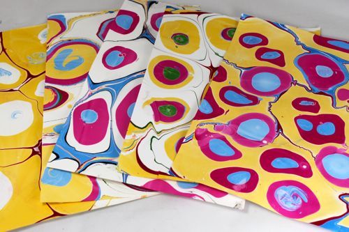 Marbling on Paper - Lynda Heines Fabric Design