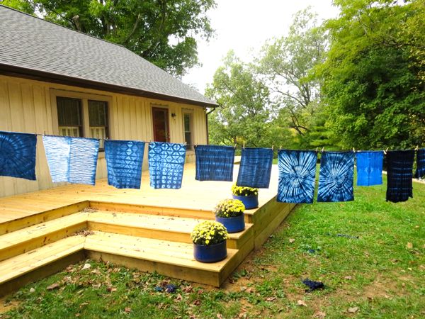 Indigo Dyeing Class - Lynda Heines Fabric Design
